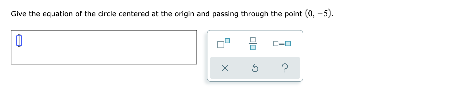 Solved Give The Equation Of The Circle Centered At The
