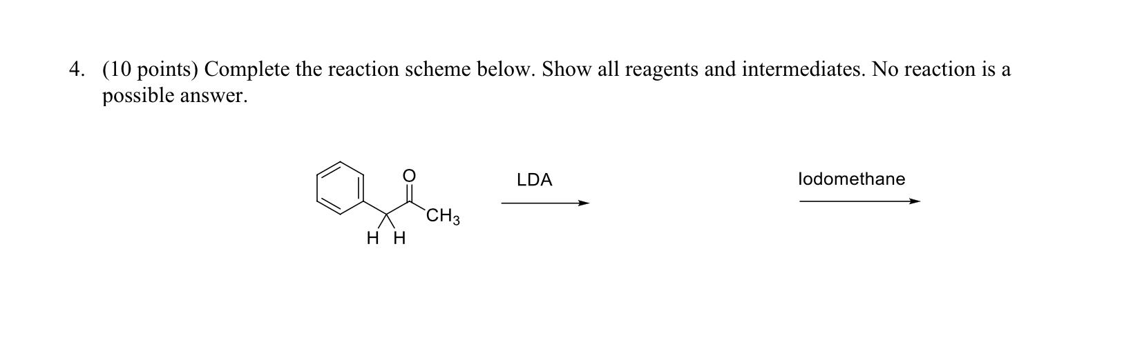Solved 4. (10 points) Complete the reaction scheme below. | Chegg.com