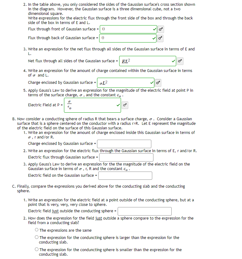 Solved 1. The definition of electric flux is Φ=∫E⋅dA For | Chegg.com