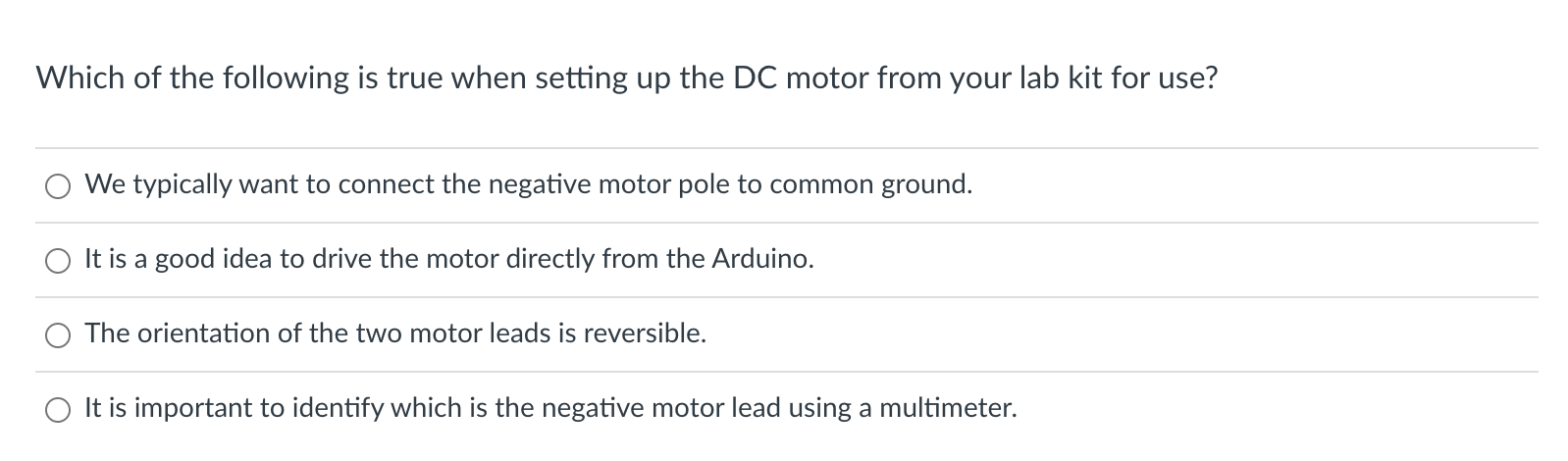 Which of the following is true when setting up the DC | Chegg.com