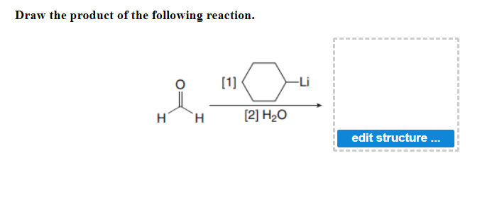 Solved Draw the product of the following reaction. Li edit | Chegg.com