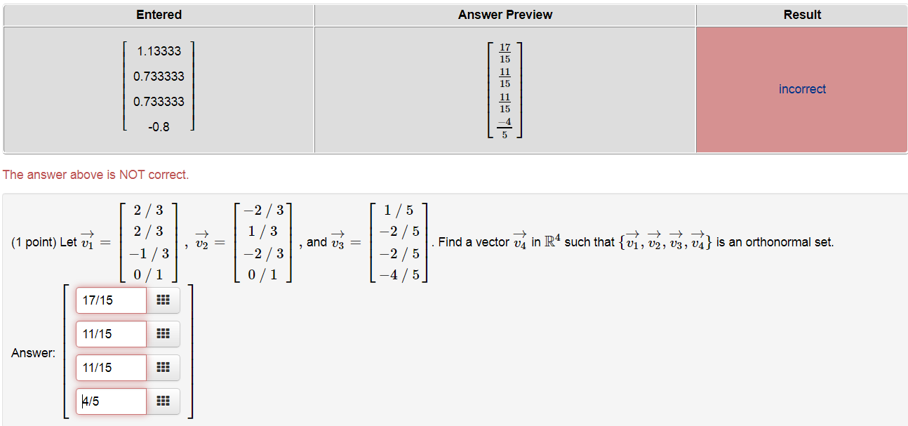 Solved Let v1 = [], v2 = [], and v3 = []. Find a vector v4 | Chegg.com