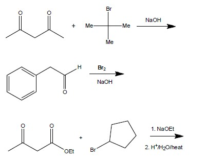 Solved W- Br2 NaOH 1. NaOEt OEt Br 2. H+H20/heat | Chegg.com