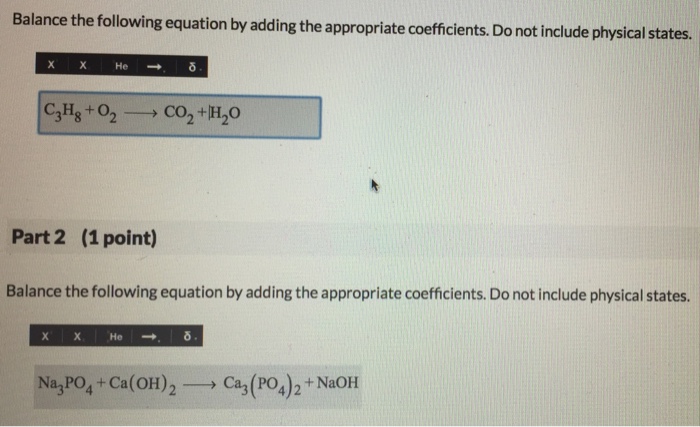 Solved Balance the following equation by adding the | Chegg.com