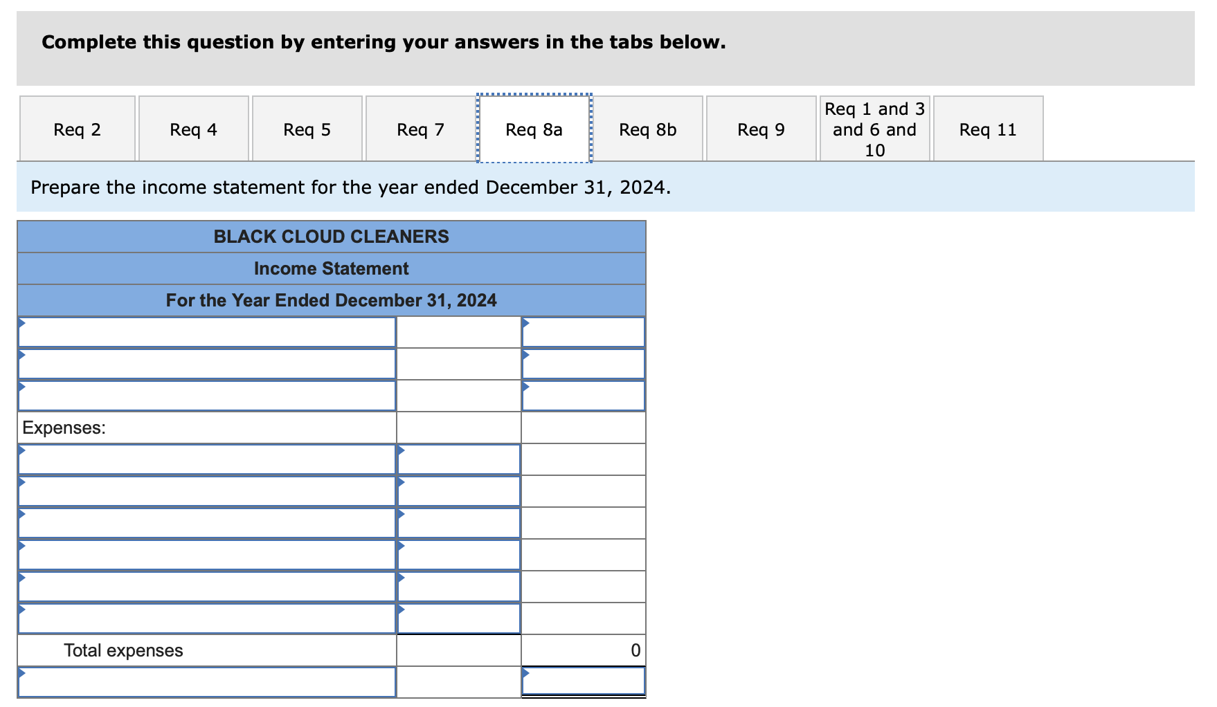 Problem 3-8A (Algo) Complete the full accounting | Chegg.com