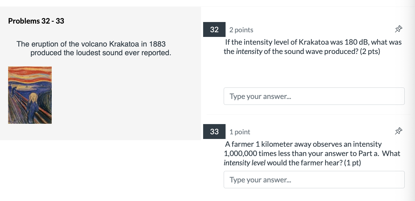 Solved Problems 32-33 32 VO The eruption of the volcano | Chegg.com