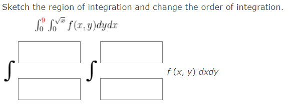 Sketch the region of ﻿integration and change the | Chegg.com