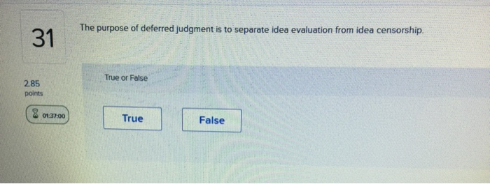 Solved The purpose of deferred judgment is to separate idea | Chegg.com