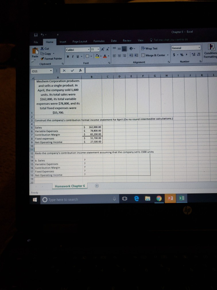 Solved Chapter 6 Excel Tell me what vou want to do View | Chegg.com