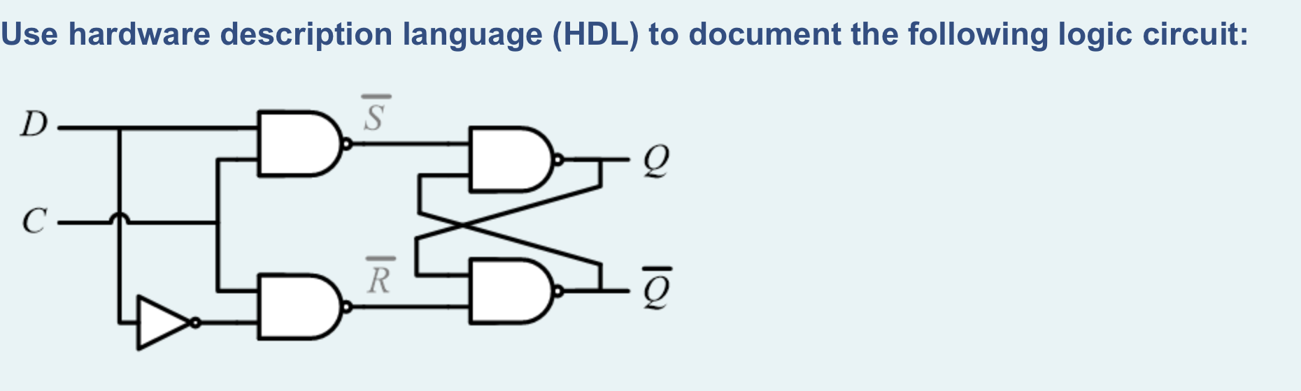 Solved Use hardware description language (HDL) to document | Chegg.com