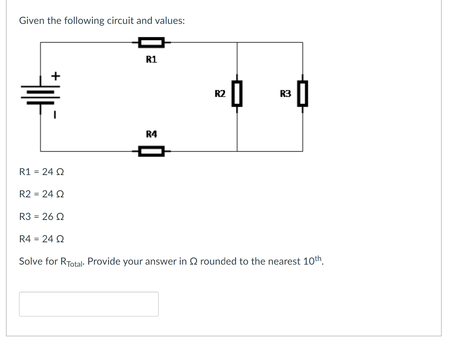 Solved Given the following circuit and | Chegg.com