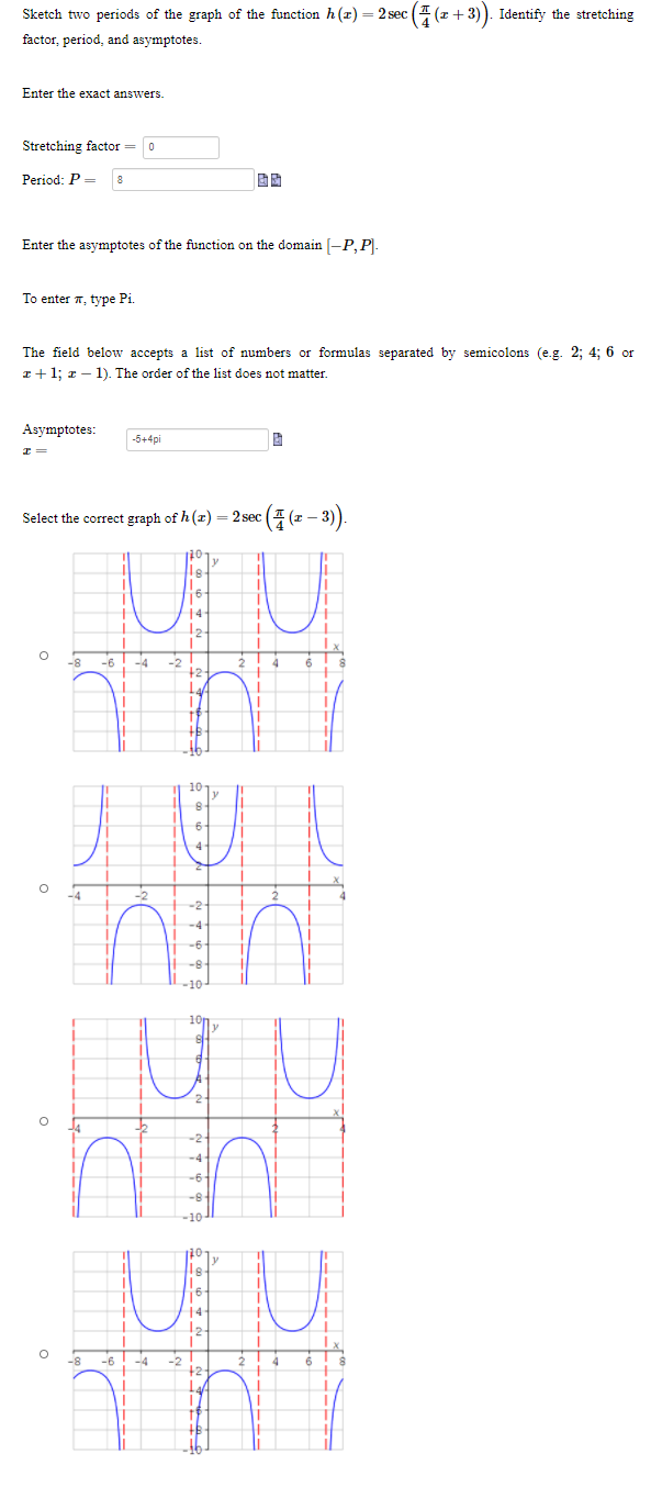 Solved Sketch two periods of the graph of the function | Chegg.com