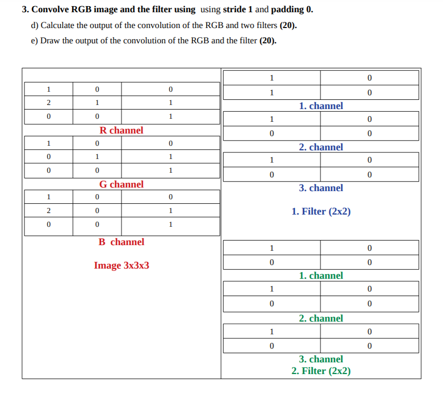 Solved 3. Convolve RGB image and the filter using using | Chegg.com