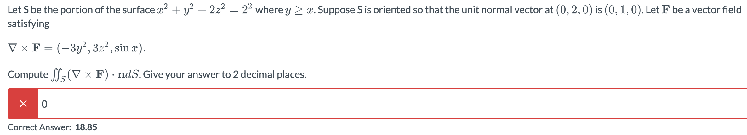 Solved Let S be the portion of the surface x2+y2+2z2=22 | Chegg.com
