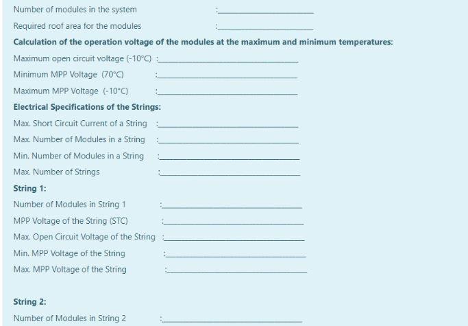 Solved A 10 kWp on-grid PV system is going to be installed | Chegg.com