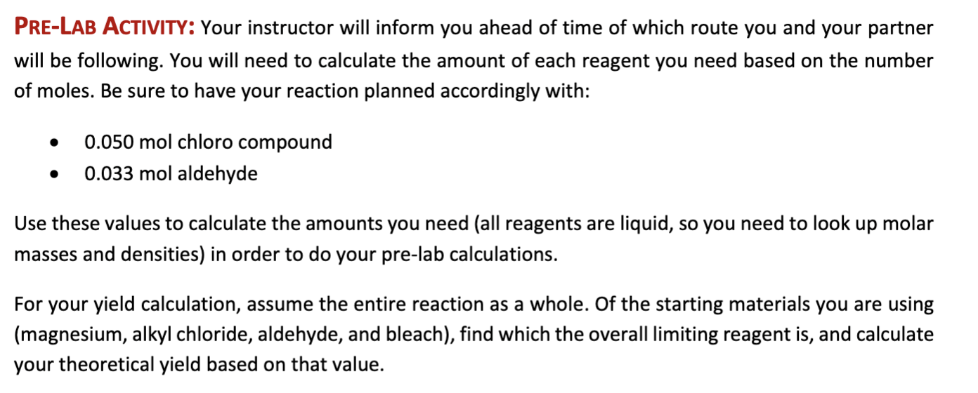 Solved PRE-LAB ACTIVITY: Your instructor will inform you | Chegg.com