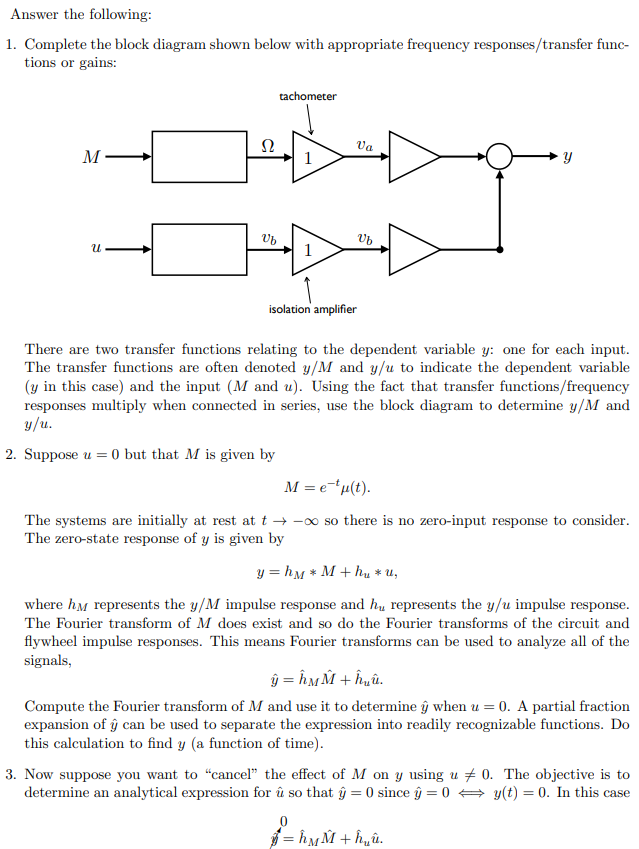 Problem 3 Fourier transform analysis of a multi-input | Chegg.com