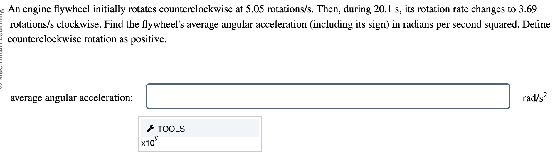 Solved An engine flywheel initially rotates counterclockwise | Chegg.com