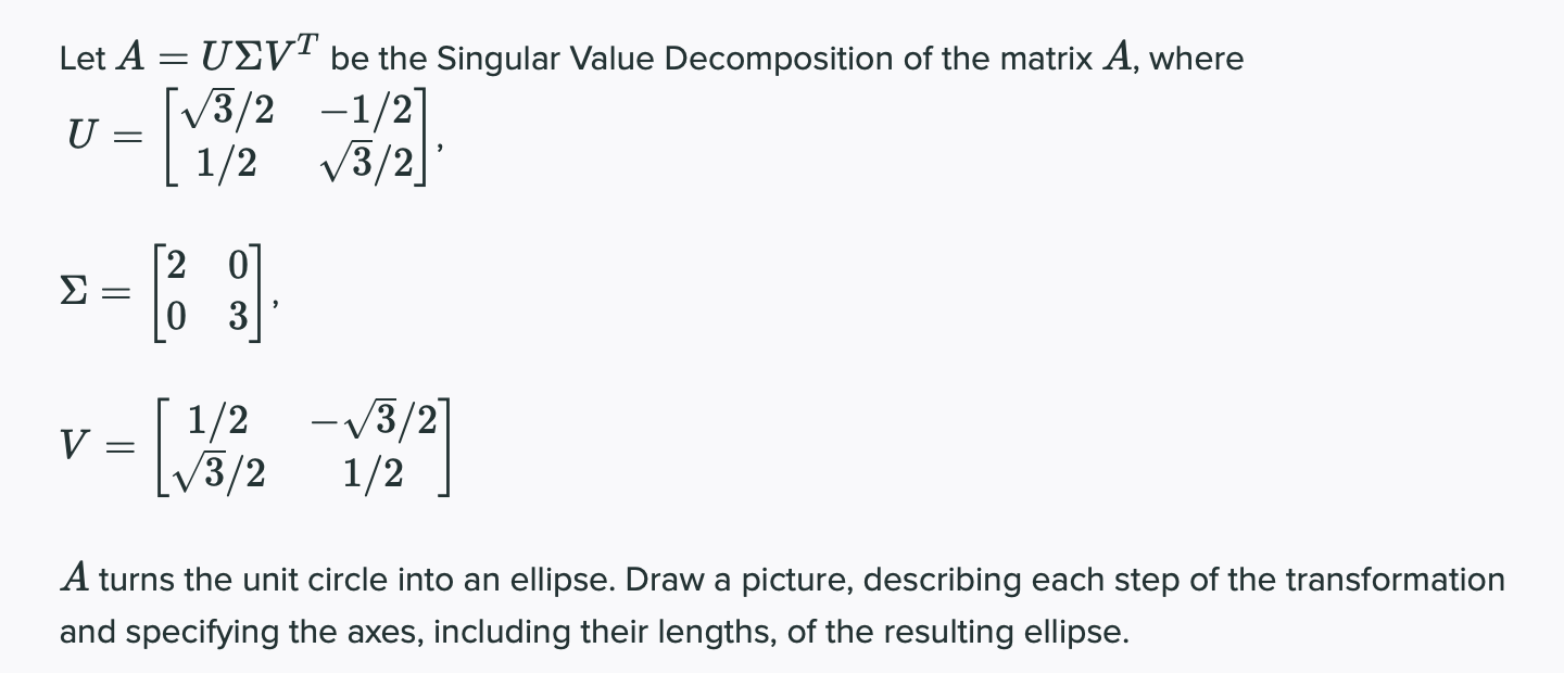 Solved = Let A NUEVT be the Singular Value Decomposition of | Chegg.com