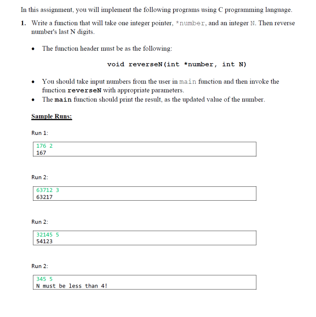 Solved In this assignment, you will implement the following | Chegg.com