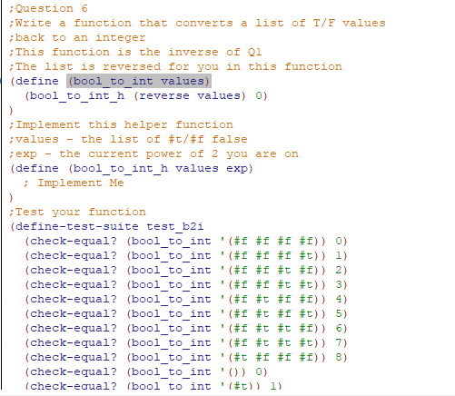 Solved ; Question 6 ; Write a function that converts a list | Chegg.com