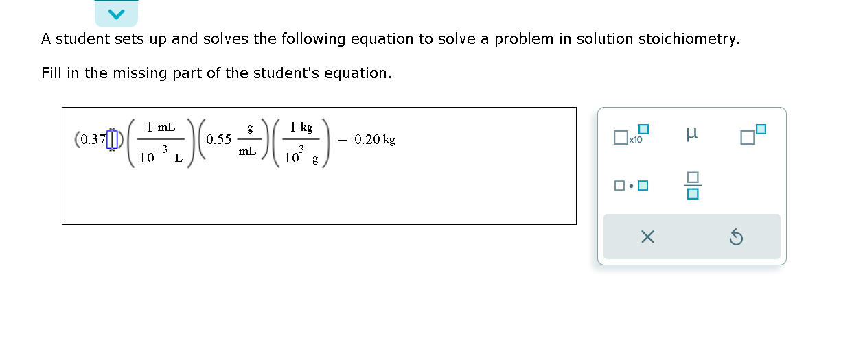 Solved A student sets up and solves the following equation | Chegg.com