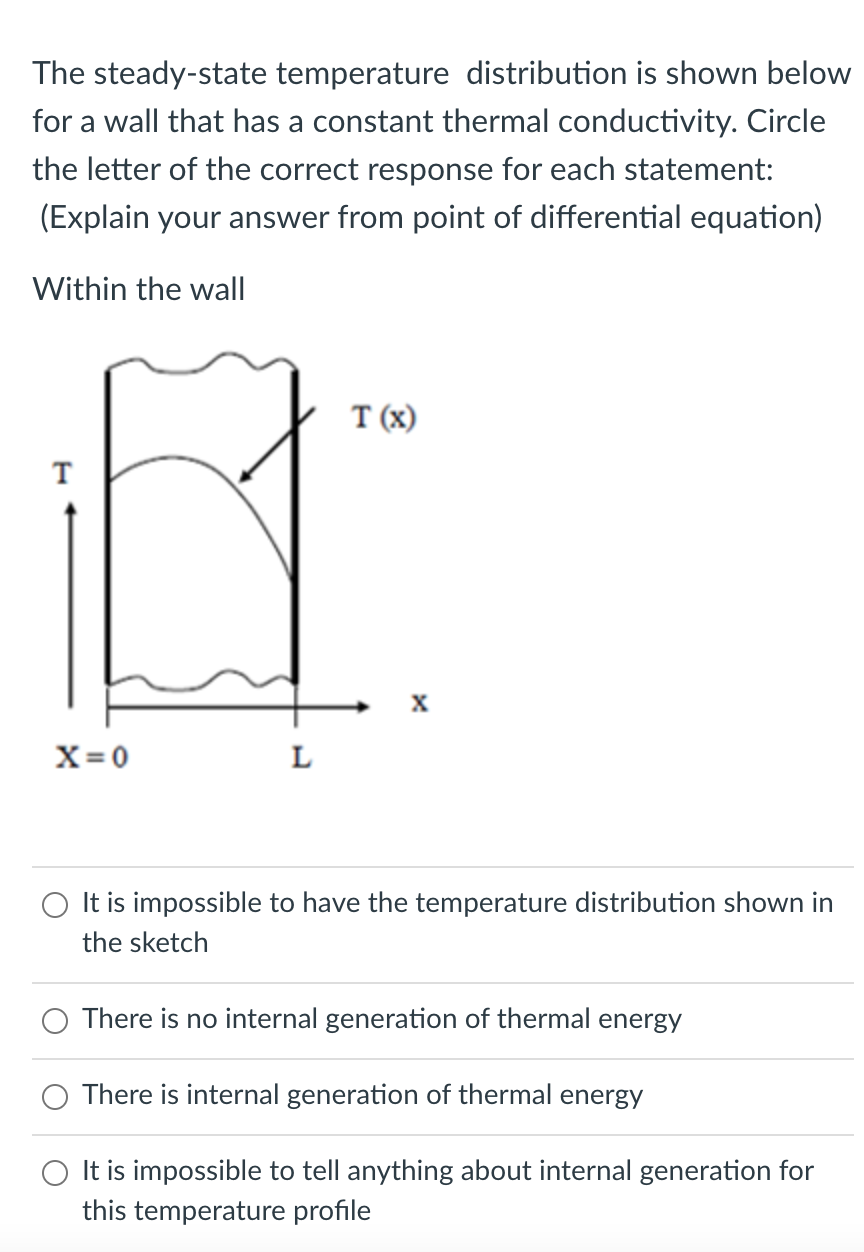 Solved The steady-state temperature distribution is shown | Chegg.com