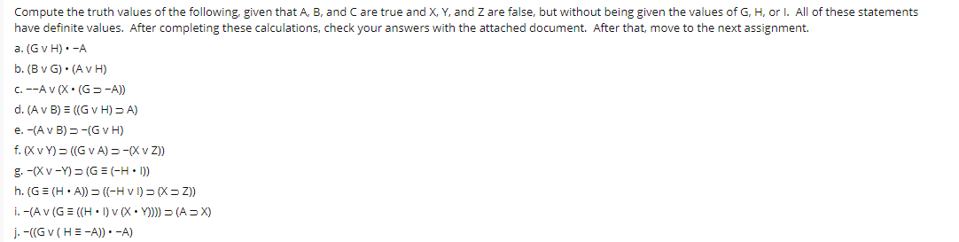 Compute the truth values of the following given that | Chegg.com