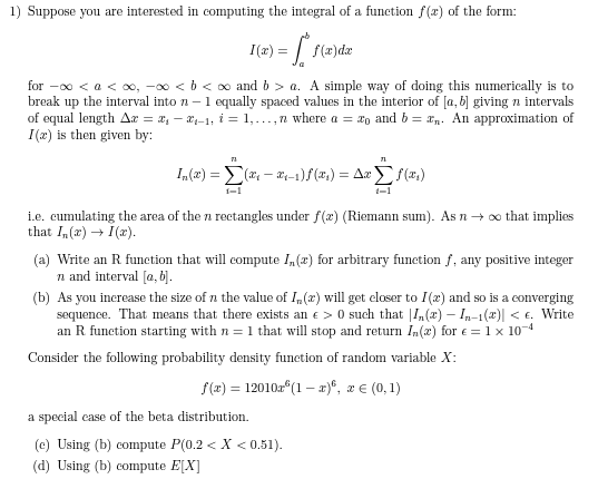 1) Suppose you are interested in computing the | Chegg.com