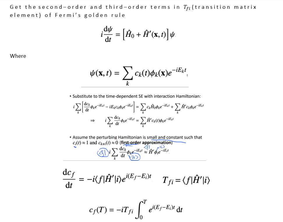 Get thesecond-order and third-order terms in Tfi | Chegg.com