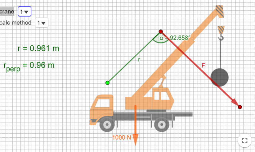 Solved In the applet above, set up crane CONFIGURATION 1 (in | Chegg.com