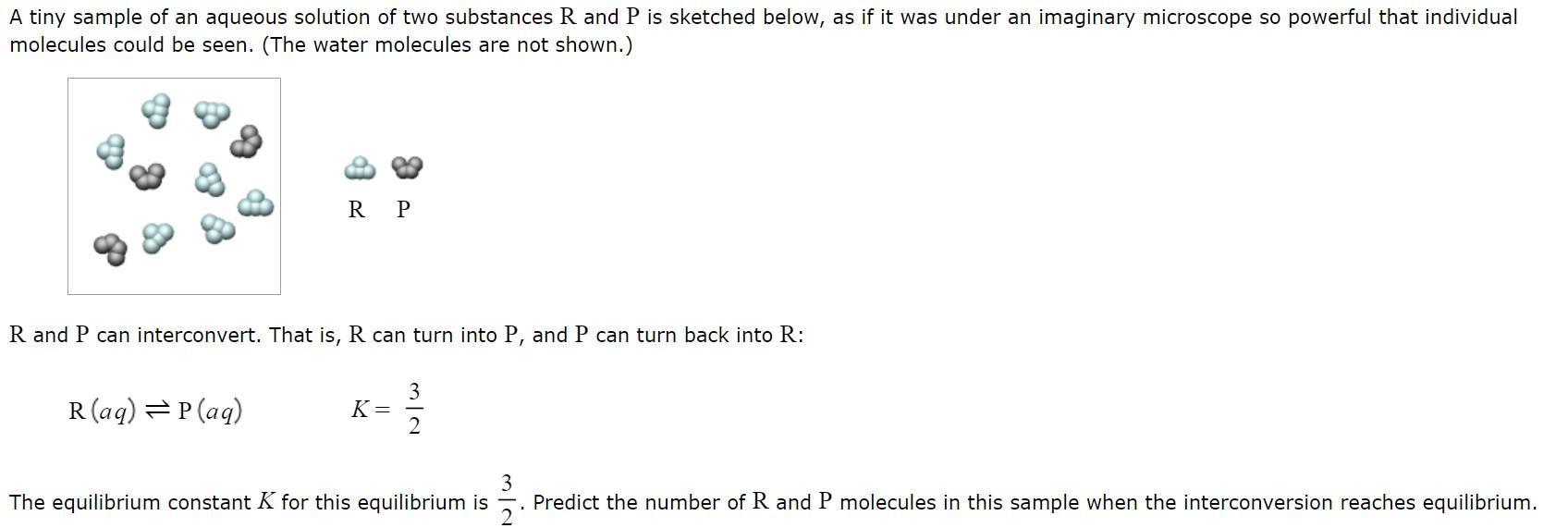 Solved A tiny sample of an aqueous solution of two | Chegg.com