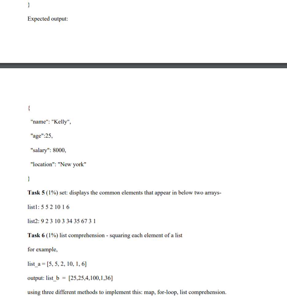 Solved } Expected output: { Solved } Expected output: {