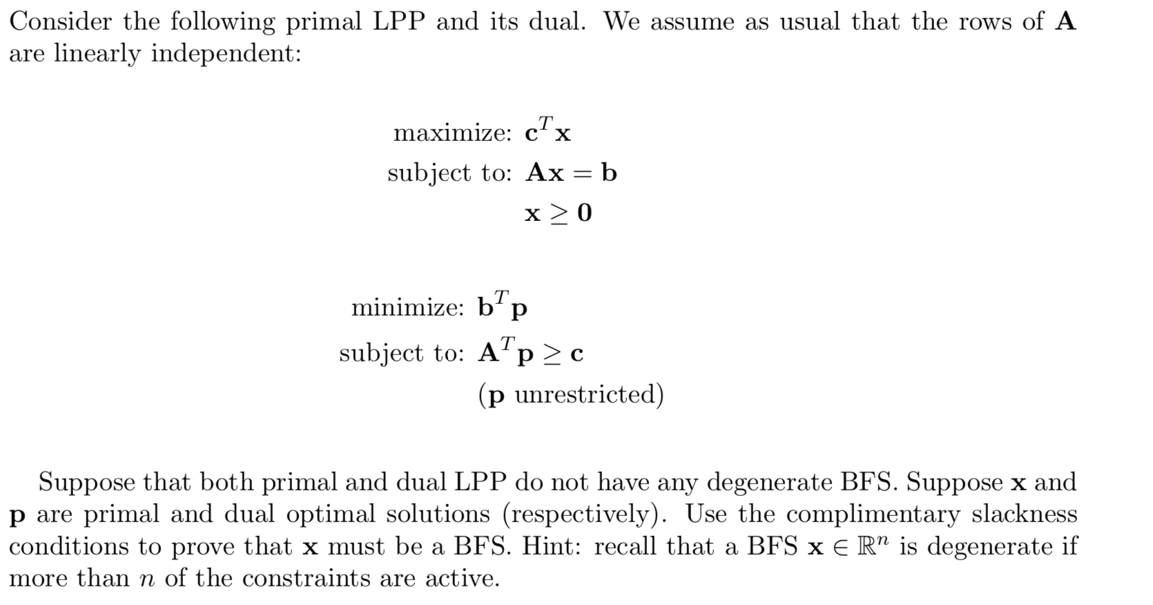 Solved Consider the following primal LPP and its dual. We | Chegg.com