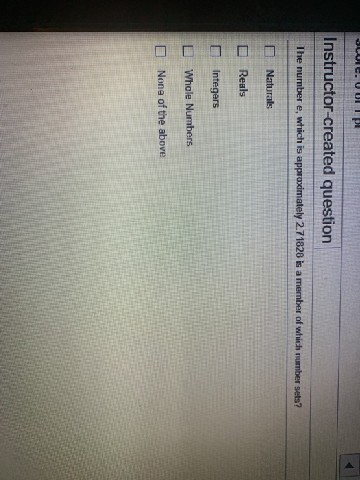Solved Instructor-created question The number e, which is | Chegg.com
