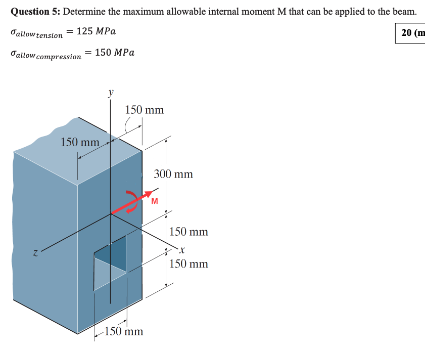 Solved Question 5: Determine the maximum allowable internal | Chegg.com