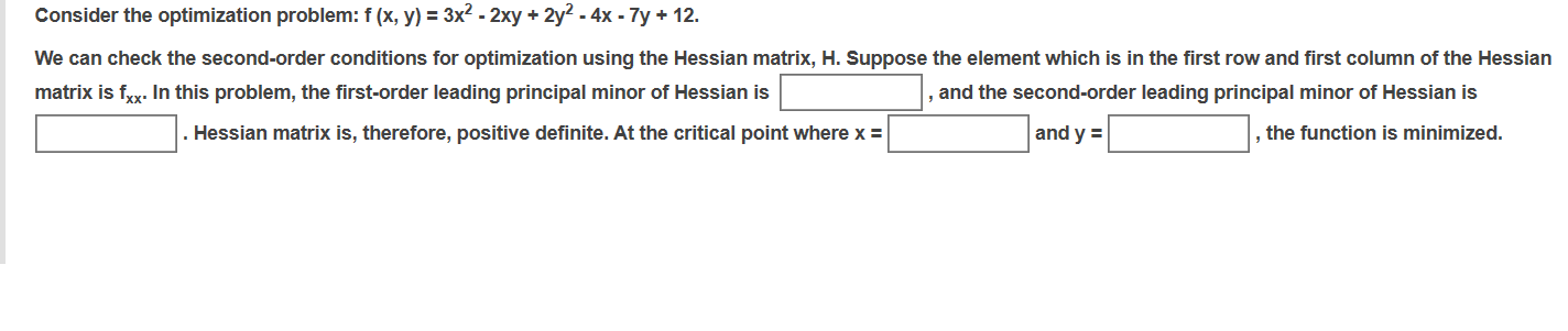 Solved Consider The Optimization Problem F X Y 3x2