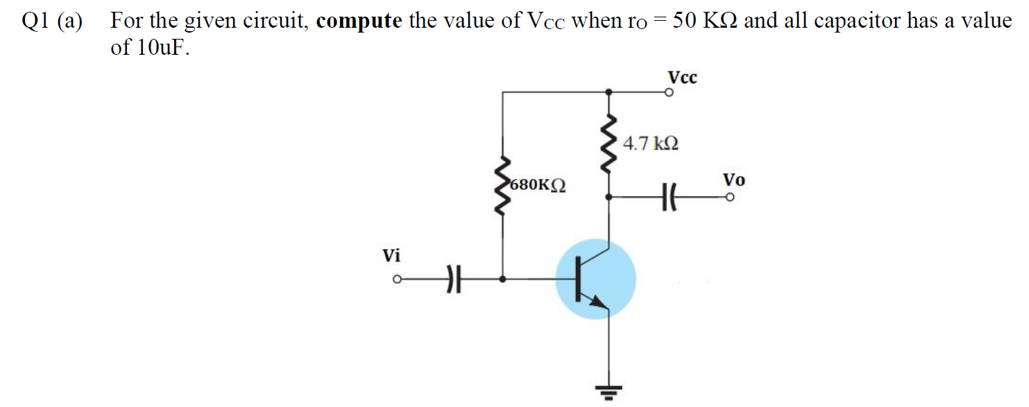Solved Q1 (a) For the given circuit, compute the value of | Chegg.com