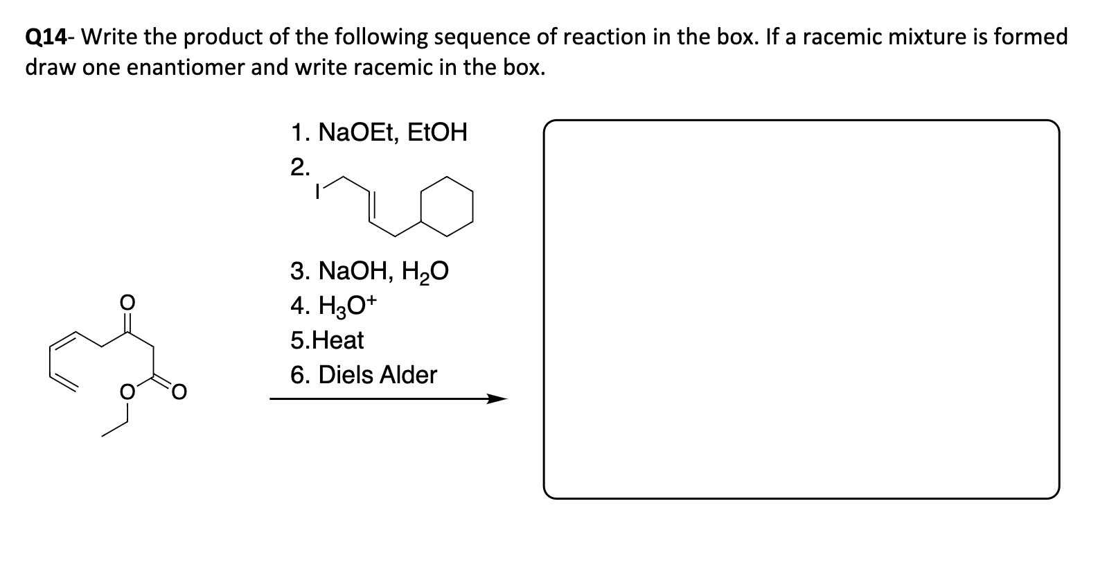 Solved Q14- Write the product of the following sequence of | Chegg.com
