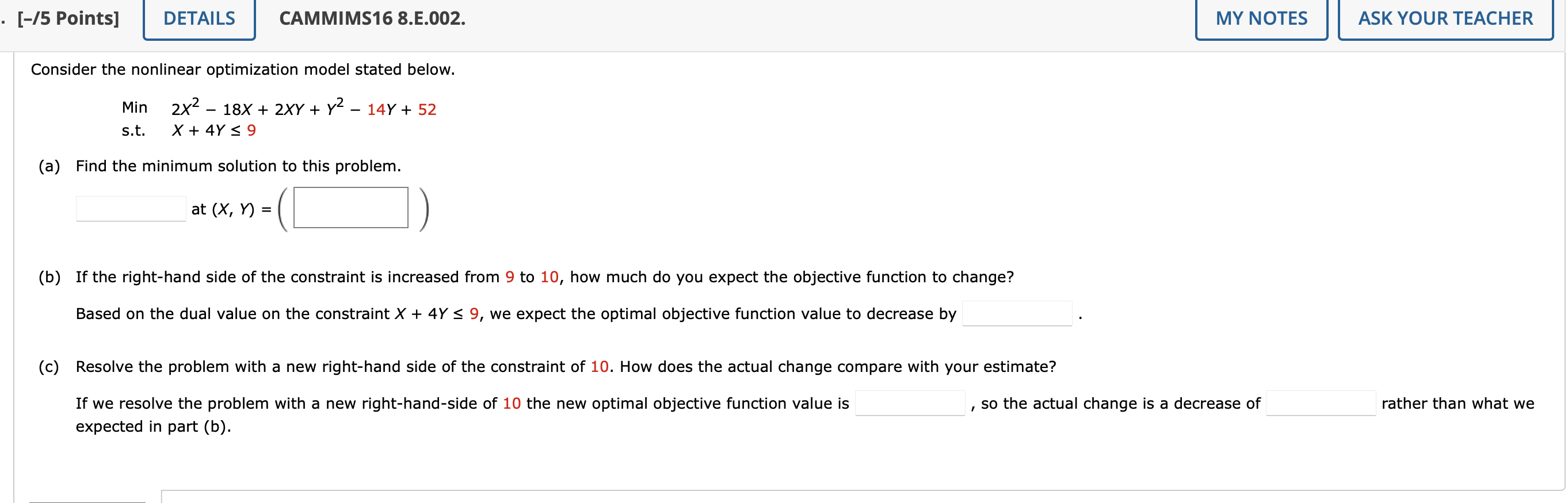 Solved Consider The Nonlinear Optimization Model Stated