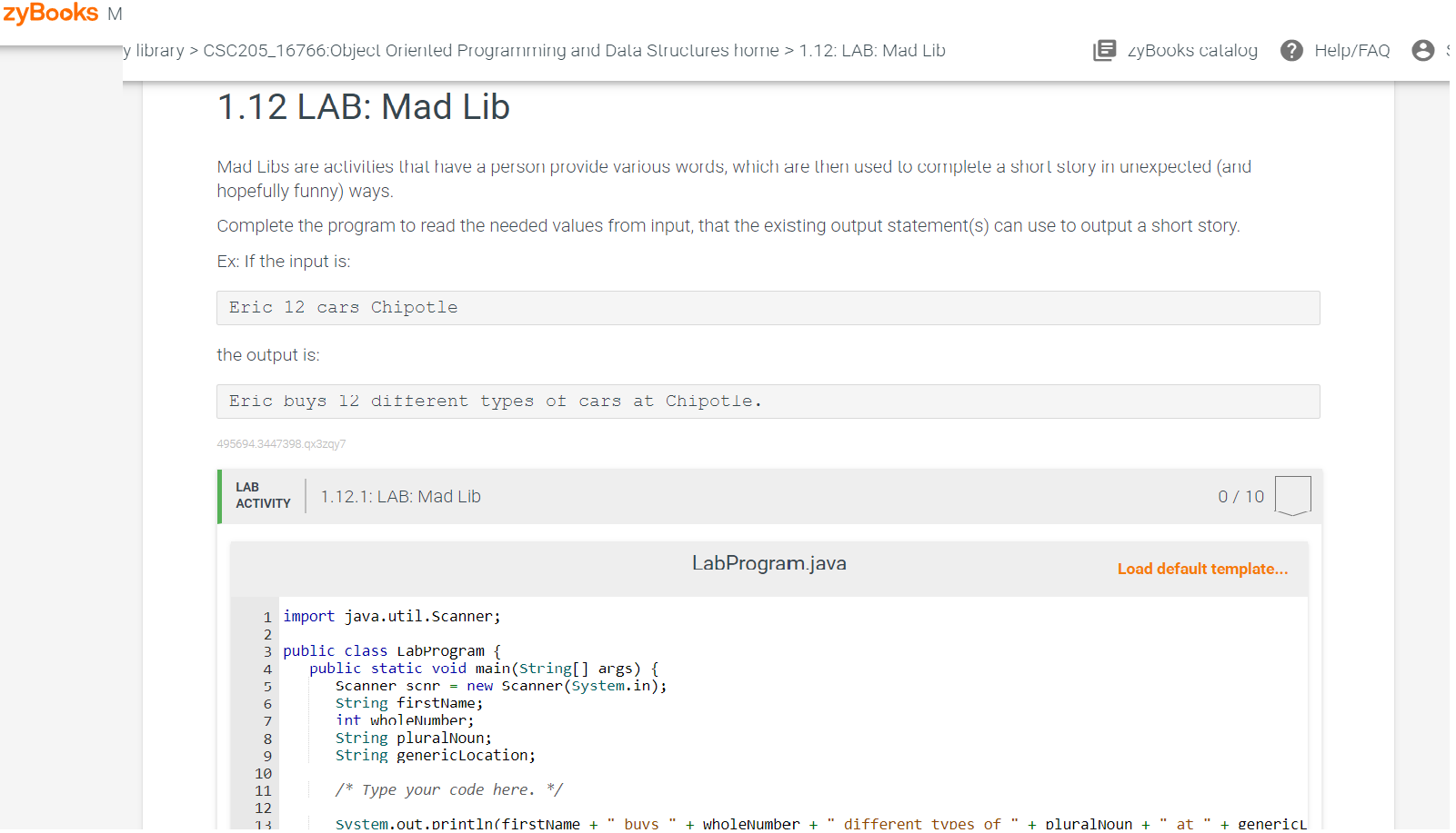 Solved Mad Libs are aclivilies thal have a person provide | Chegg.com