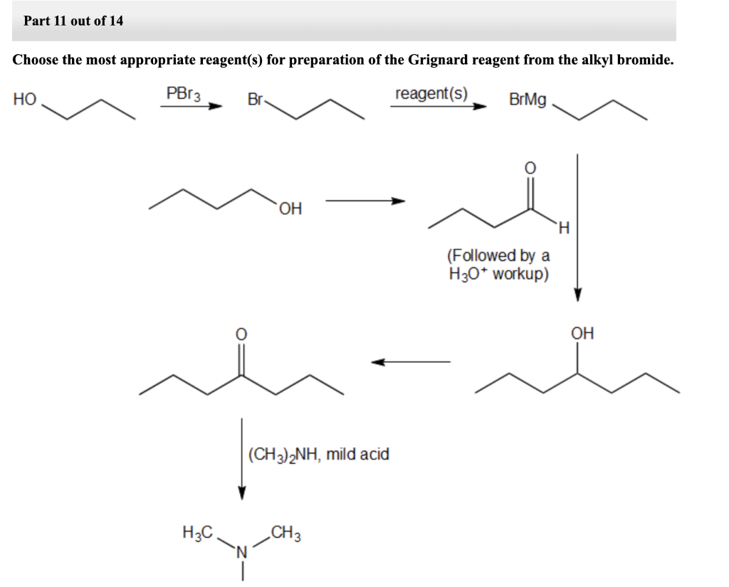 Solved (A) Mg B) MgSO4Choose the most appropriate reagent(s) | Chegg.com