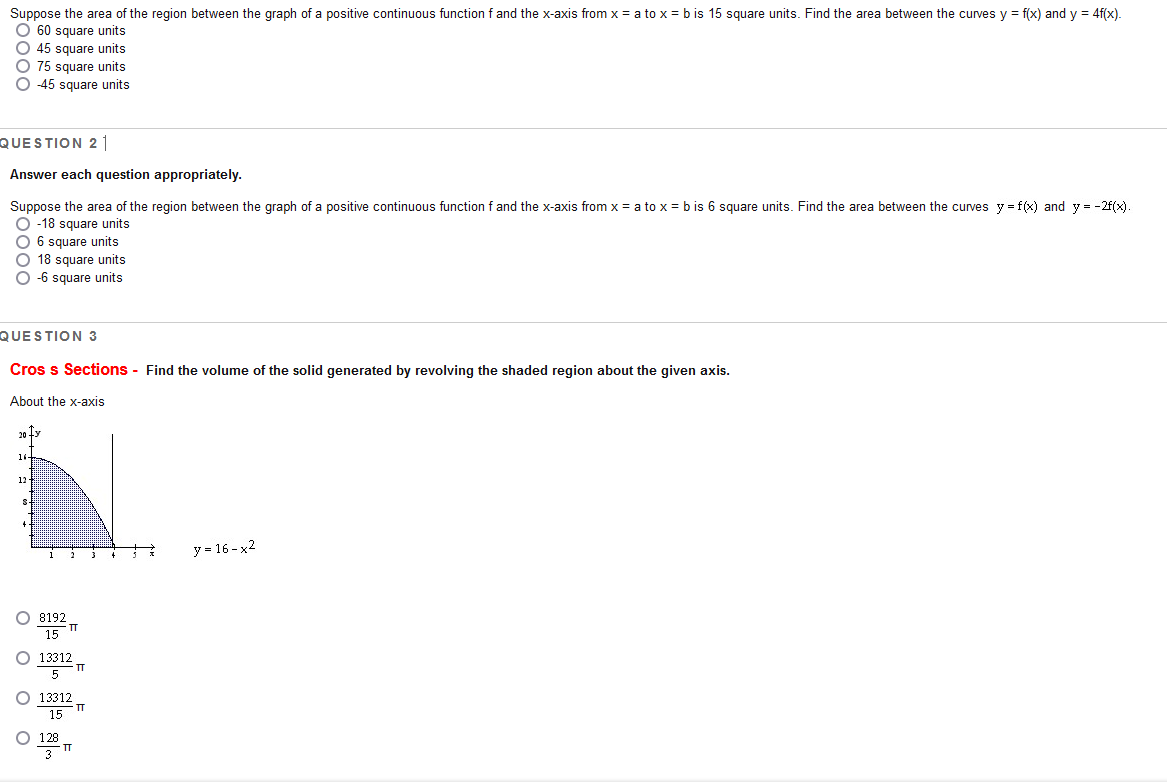Solved Suppose the area of the region between the graph of a | Chegg.com