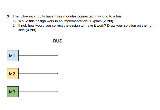 Solved The following circuits have three modules connected | Chegg.com