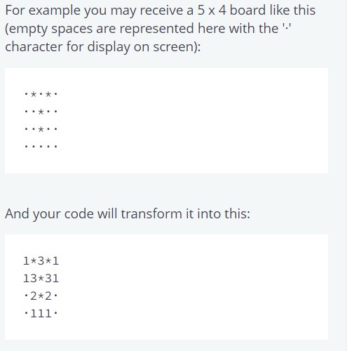 Solved Add the mine counts to a completed Minesweeper board. | Chegg.com