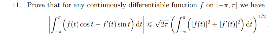 Solved 11. Prove that for any continuously differentiable | Chegg.com