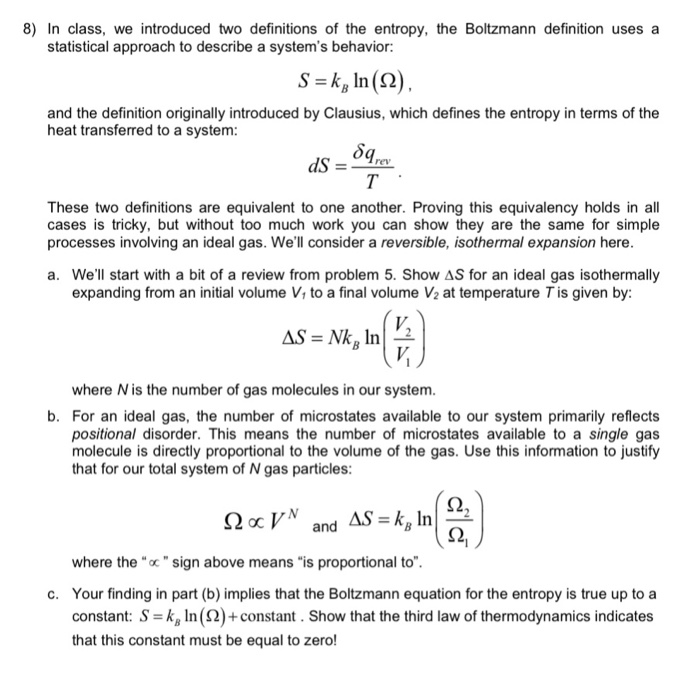 Solved 8) In class, we introduced two definitions of the | Chegg.com