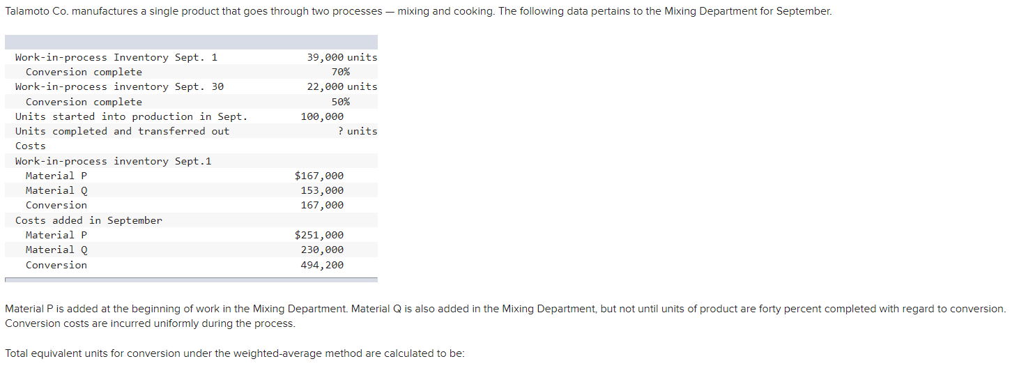 Solved Conversion costs are incurred uniformly during the | Chegg.com