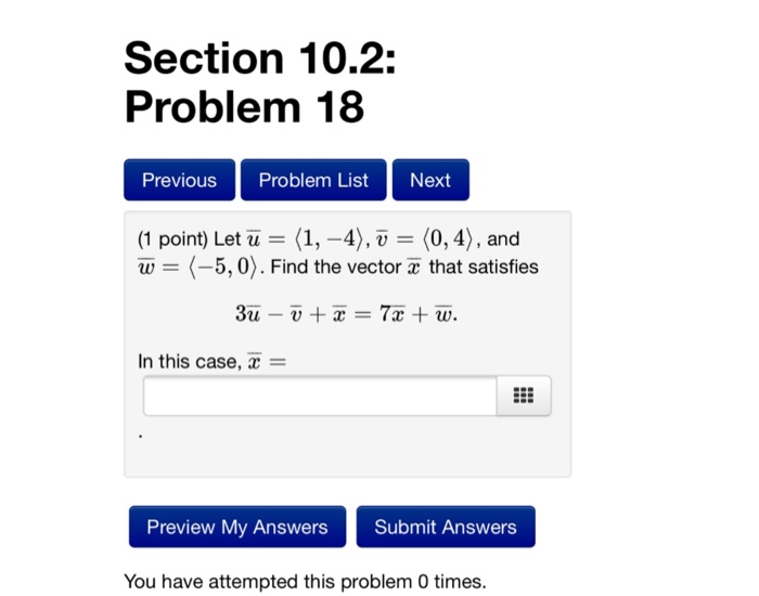 Solved Let u = (1, -4), v = (0, 4), and w = (-5, 0). Find | Chegg.com