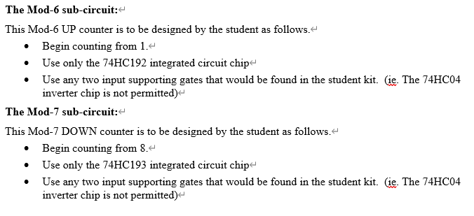 Solved The Mod-6 sub-circuit: This Mod-6 UP counter is to be | Chegg.com